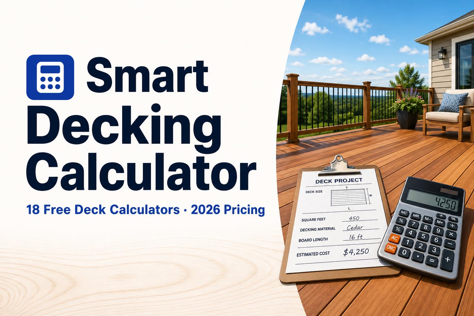 Deck Joist Calculator — Count, Spacing & Lumber Cost